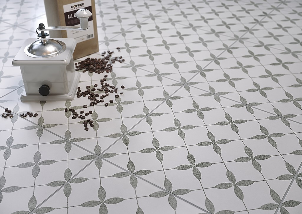 Fliesen PATCHWORK CLOVER grey - Meissen Keramik